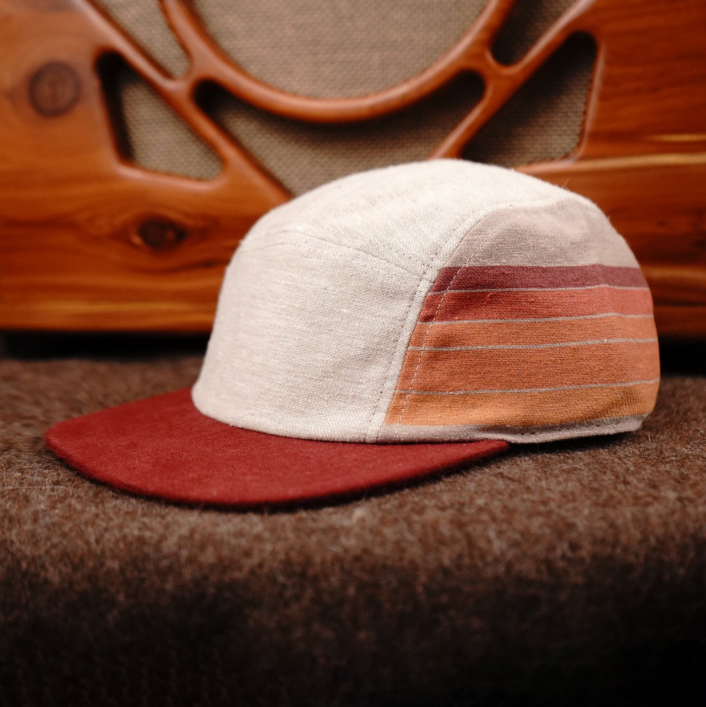 Retro Stripes Burgundy – storied hats