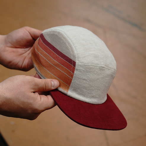 Retro Stripes Burgundy – storied hats